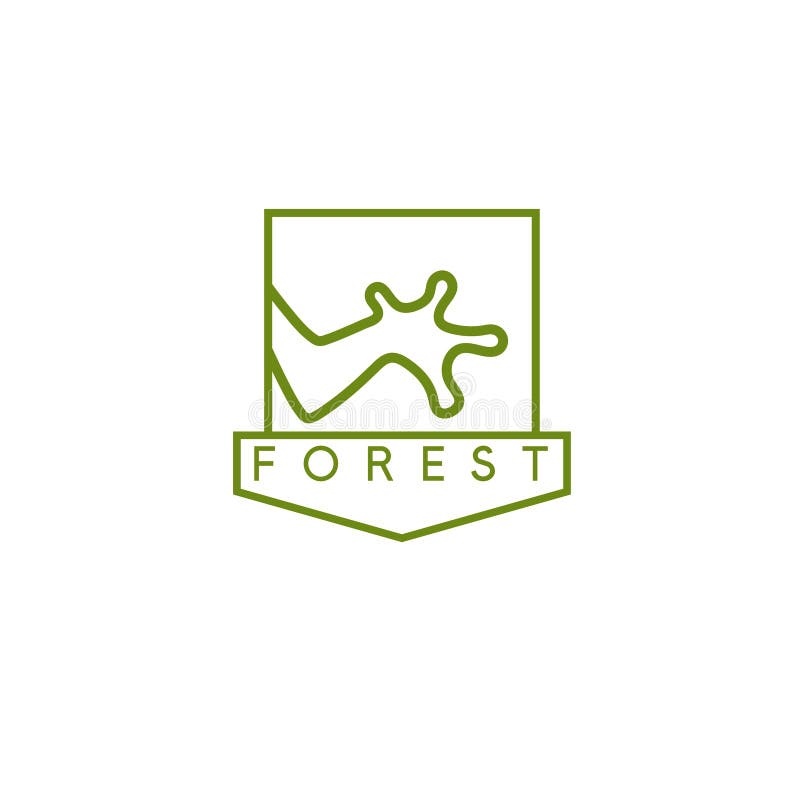 Line Art Vector Crest with Simple Stock Vector - Illustration of ...