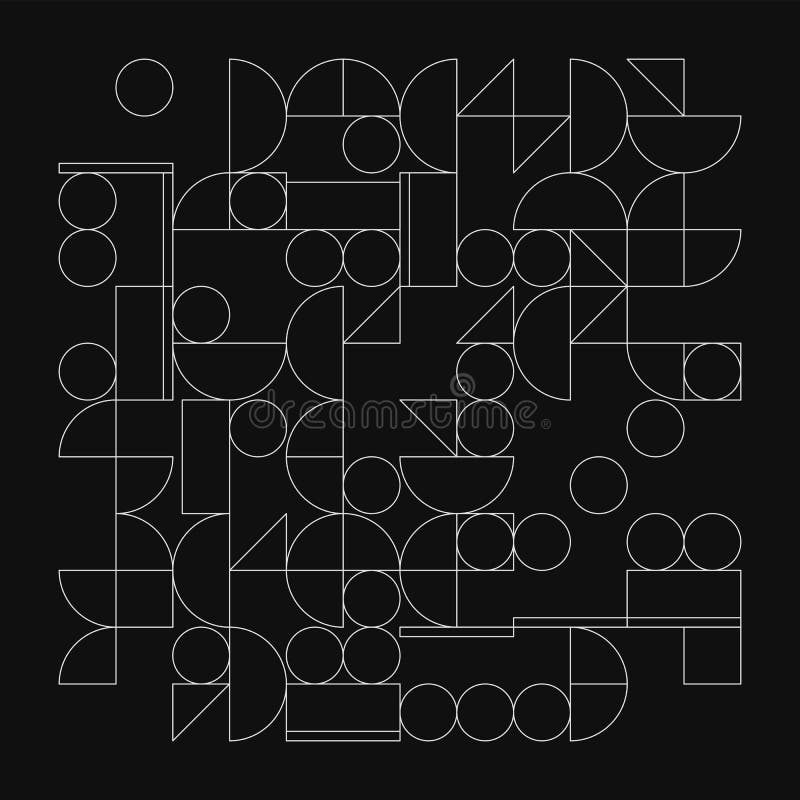 Line Art Vector Graphic Pattern Made with Abstract Linear Geometric ...