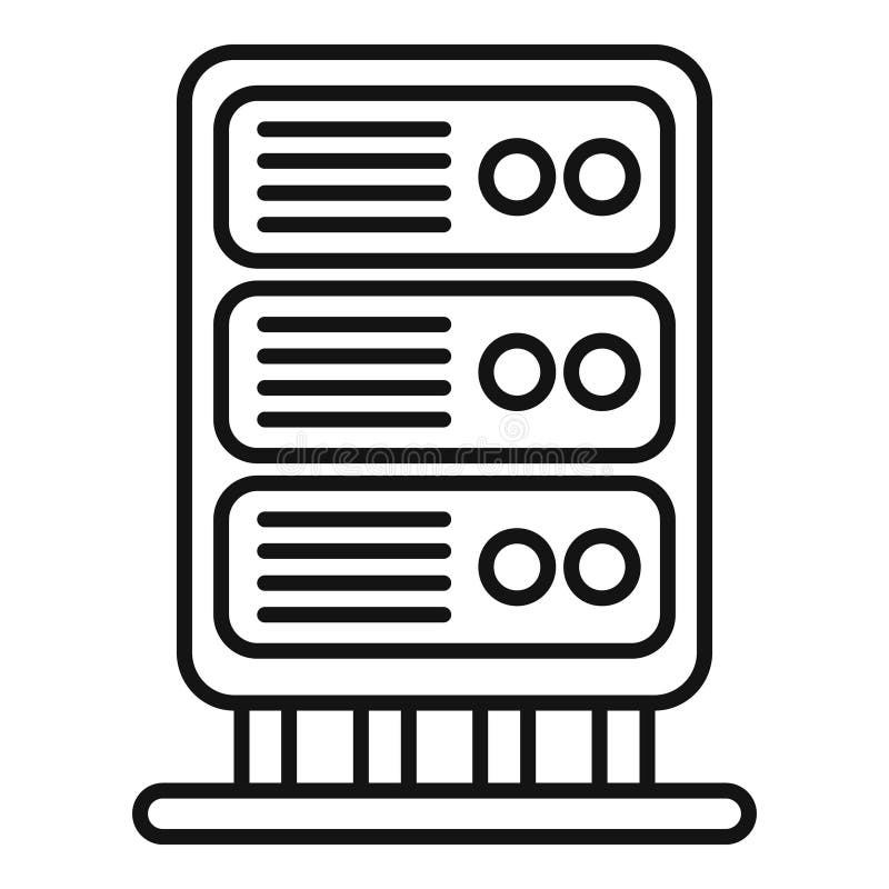 Vector icon of server rack stock vector. Illustration of cabinet ...