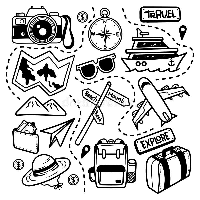 Explore Line Icons, Signs, Vector Set, Outline Illustration Concept ...