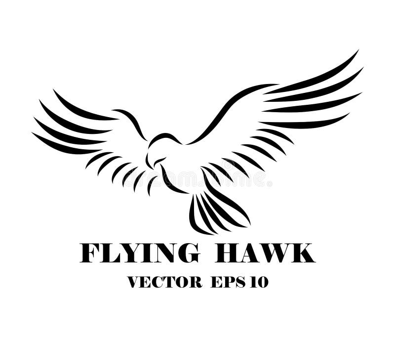 Logo of Hawk that is Flying Eps 10 Stock Vector - Illustration of ...