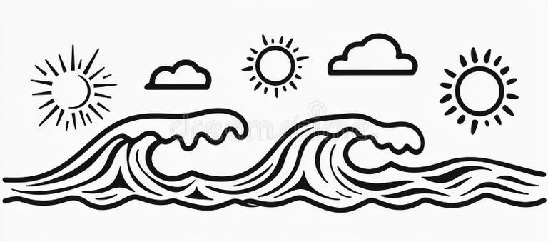 A Line Art Wave Pack Logo Design Featuring a Modern Minimal Wave Icon ...