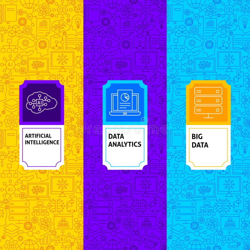 Line Artificial Intelligence Icons Stock Vector - Illustration of ... Line Artificial Intelligence Icons Stock Vector - Illustration of ...