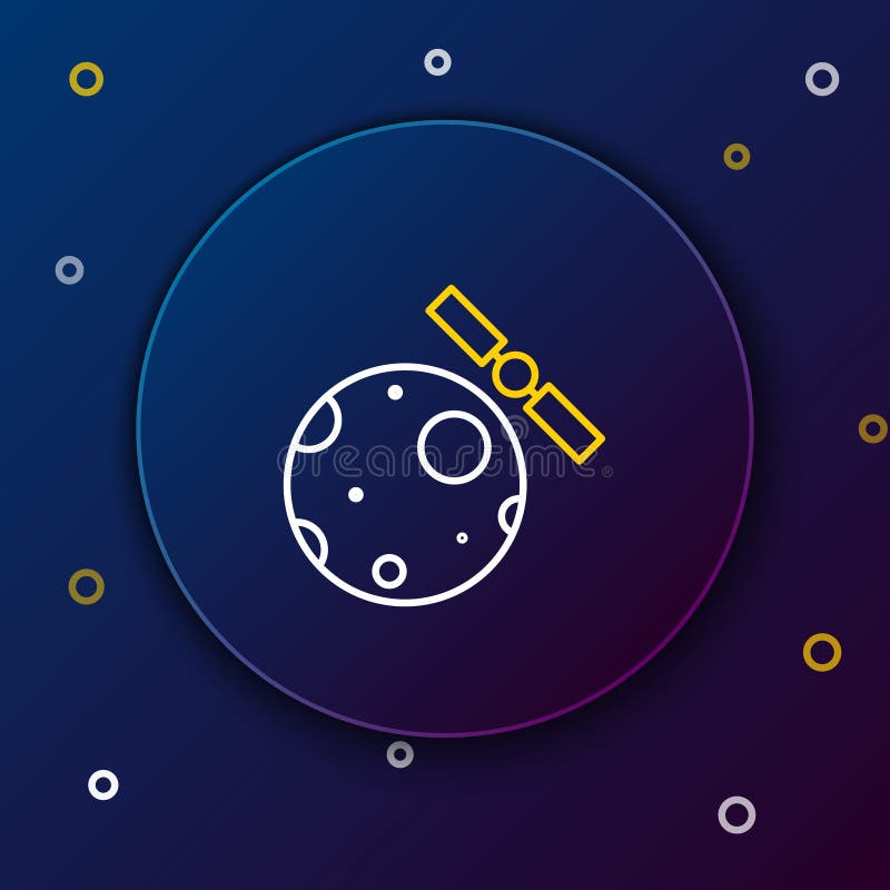 Line Artificial Satellites Orbiting the Planet Earth in Outer Space ...