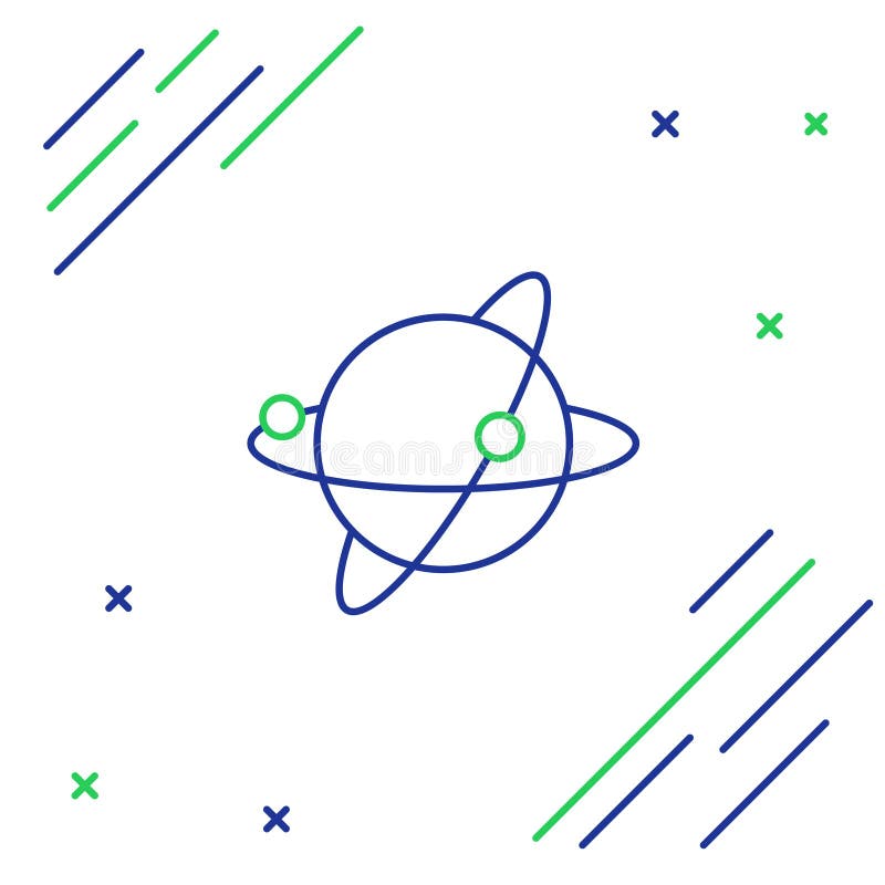 Line Artificial Satellites Orbiting the Planet Earth in Outer Space ...