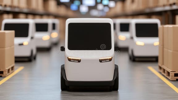 Autonomous Warehouse Robots Efficient Automated Delivery System Stock ...