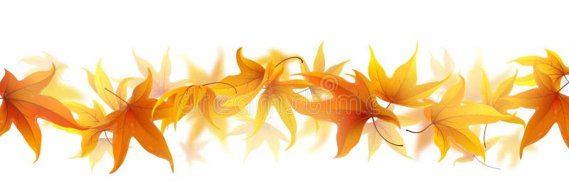 Line of autumn leaves stock vector. Illustration of leaves - 58369975