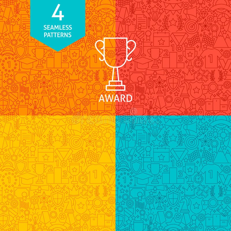 Line Winner Award Package Labels Stock Vector - Illustration of diploma ...