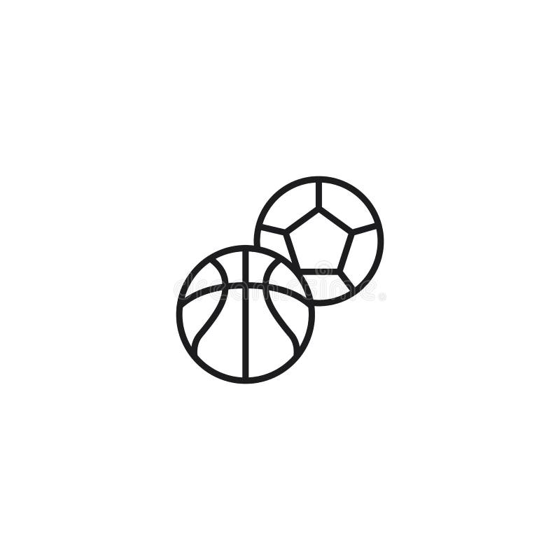 Line Balls Thin Icon on White Background Stock Illustration ...