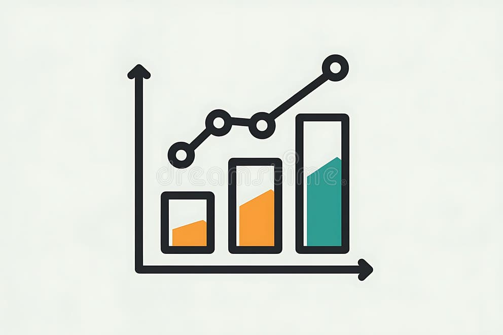 Upward Trending Growth Chart Business Analytics and Data Visualization ...