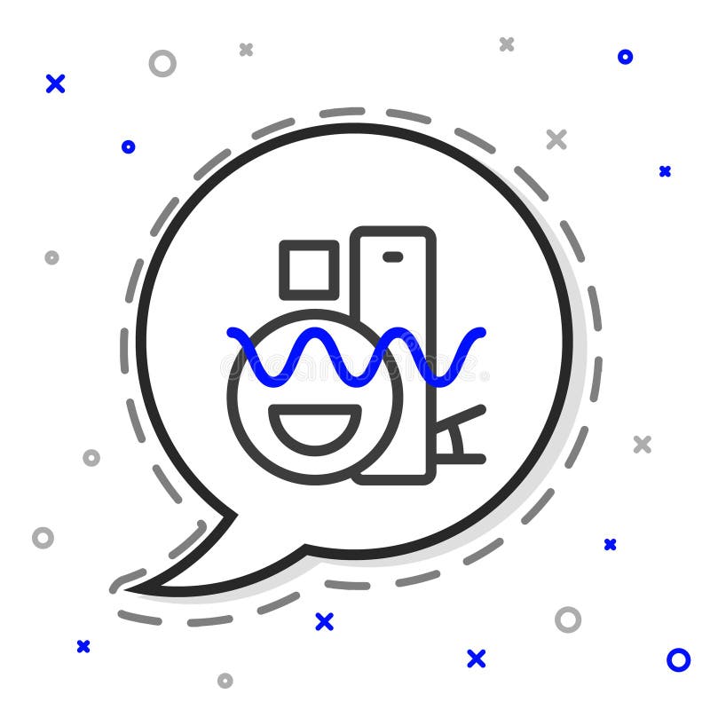 Line Basic Geometric Shapes Icon Isolated on White Background. Colorful ...