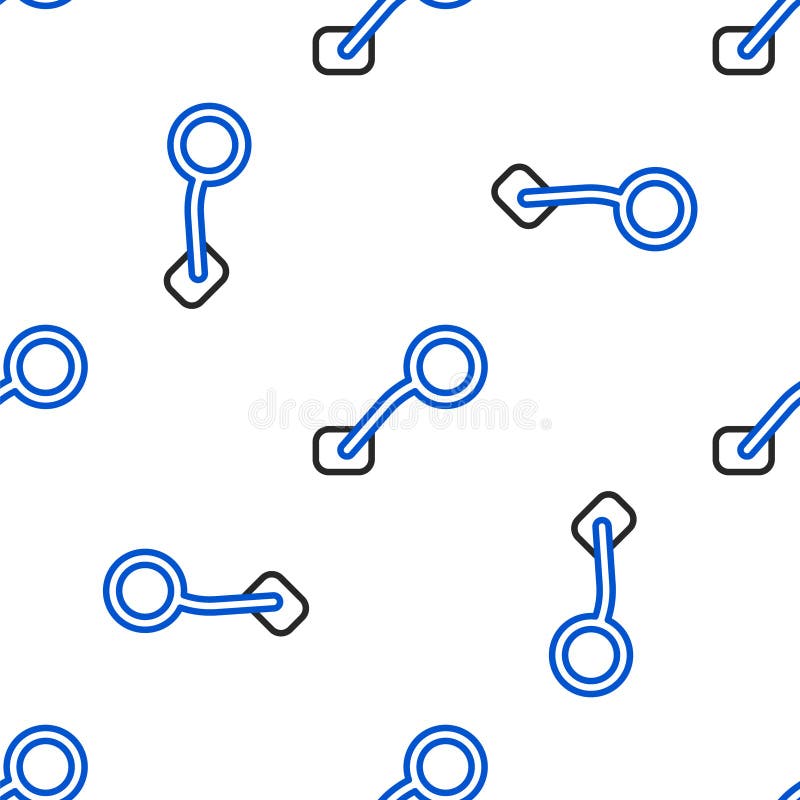 Line Bicycle Rear View Mirror Icon Isolated Seamless Pattern on White ...