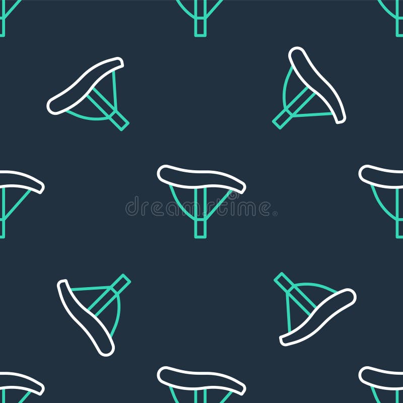 Line Bicycle Seat Icon Isolated Seamless Pattern on Black Background ...