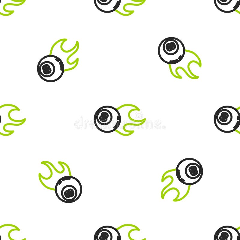 Line Billiard Pool Snooker Ball with Number 8 Icon Isolated Seamless ...