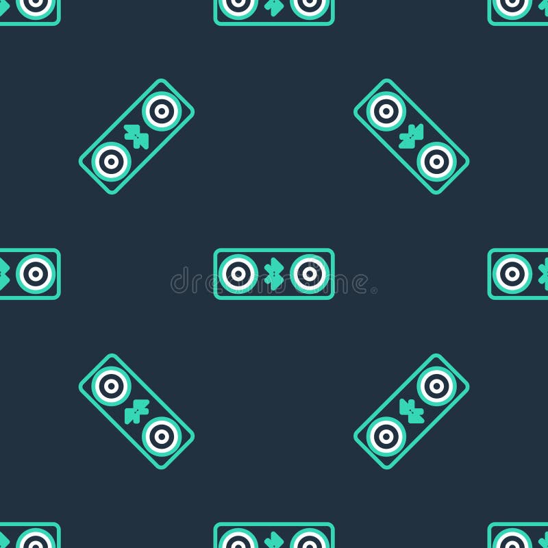 Line Bluetooth Connected Icon Isolated Seamless Pattern on Black ...