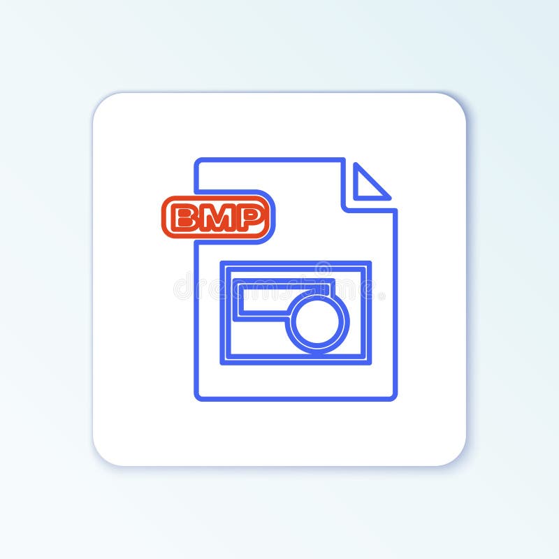 Line BMP File Document. Download Bmp Button Icon Isolated on White ... Line BMP File Document. Download Bmp Button Icon Isolated on White ...
