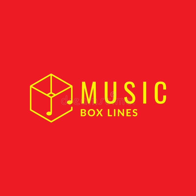 Line Box with Note Music Logo Design Vector Graphic Symbol Icon Sign ...