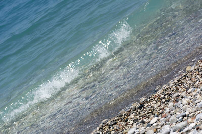 Line of Breaking Waves, Clear Sea Water Stock Image - Image of coast ...