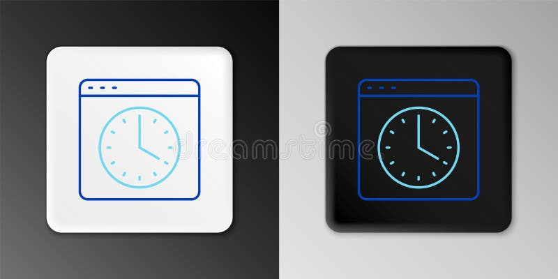 Line Browser Window Icon Isolated on Grey Background. Colorful Outline ...