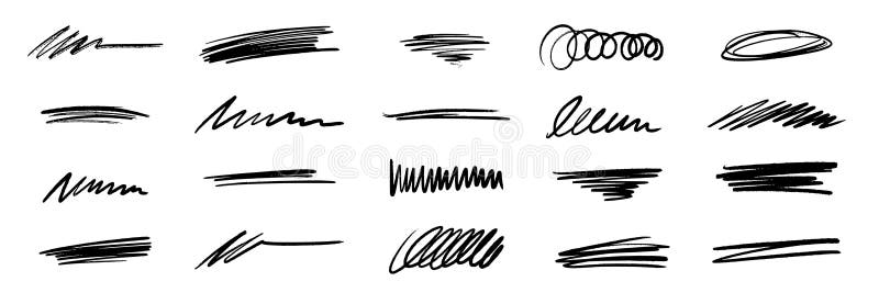 Line Brush Marker, Pen, Pencil Stroke Vector. Line Brush Marker ...