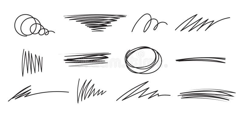 Underline, Hand Drawn. Paint Template for Text Composition Stock Vector ...