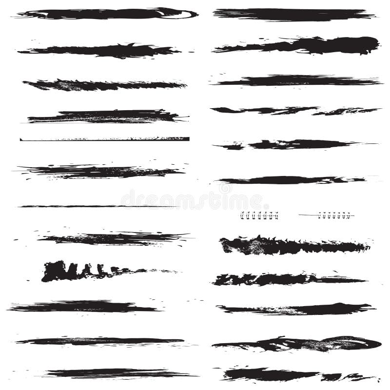 Rough Inky Brush Strokes stock vector. Illustration of abstract - 8820107