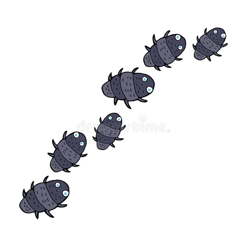 Line Of Bugs Cartoon - Free Photo from StockFreeImages