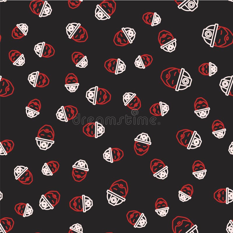 Line Builder Icon Isolated Seamless Pattern on Black Background ...