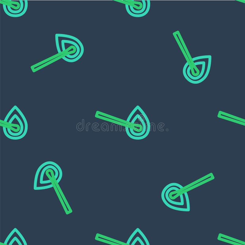 Line Burning Match with Fire Icon Isolated Seamless Pattern on Blue ...