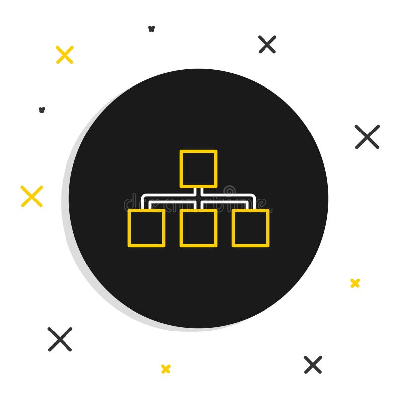Line Business Hierarchy Organogram Chart Infographics Icon Isolated on ... Line Business Hierarchy Organogram Chart Infographics Icon Isolated on ...