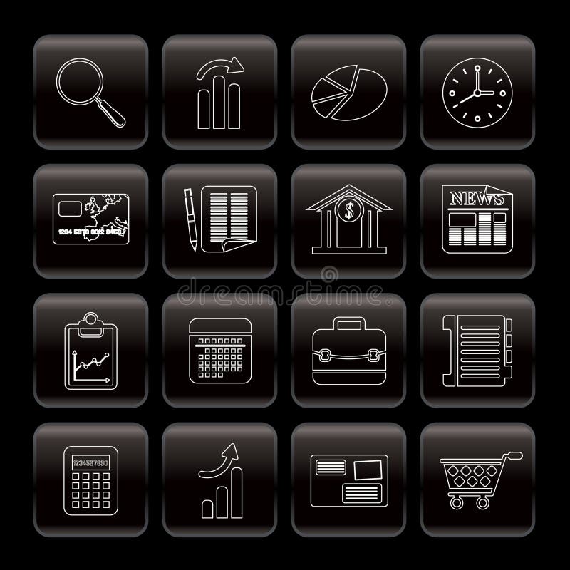 Line Business and Office Internet Icons Stock Vector - Illustration of ...