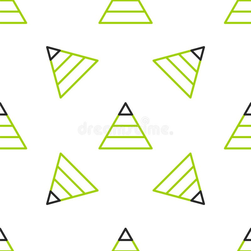 Line Business Pyramid Chart Infographics Icon Isolated Seamless Pattern ...
