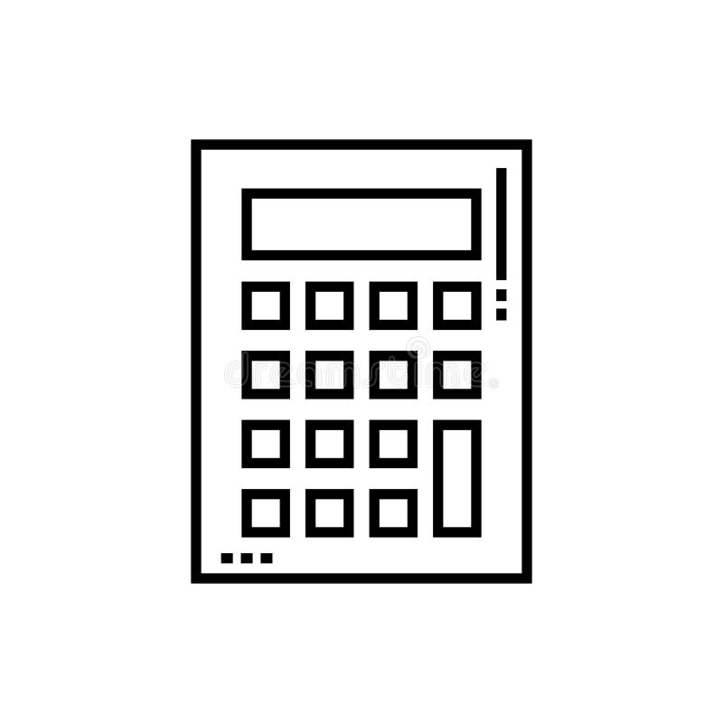 Line Calculator Icon for Math and School Subjects Stock Illustration ...