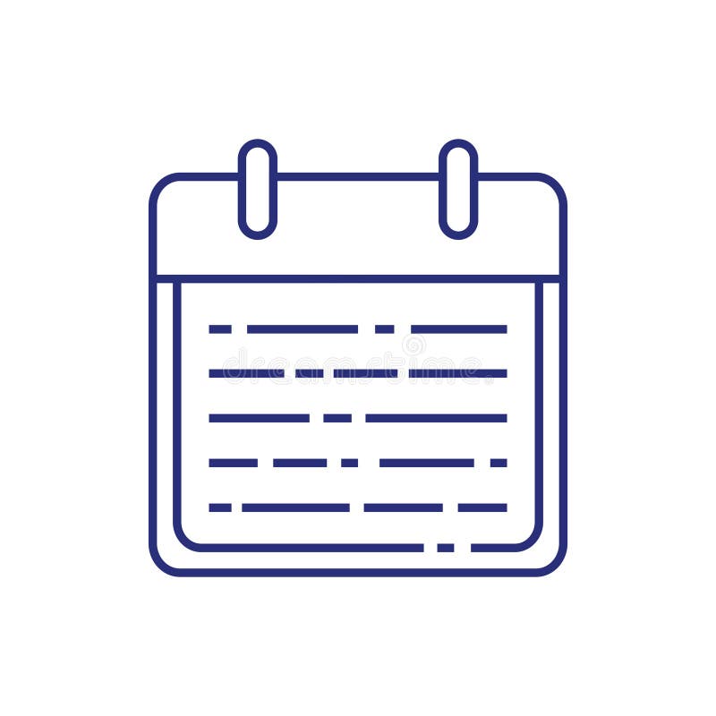 Line Calendar Icon for Event Planning Stock Illustration - Illustration ...