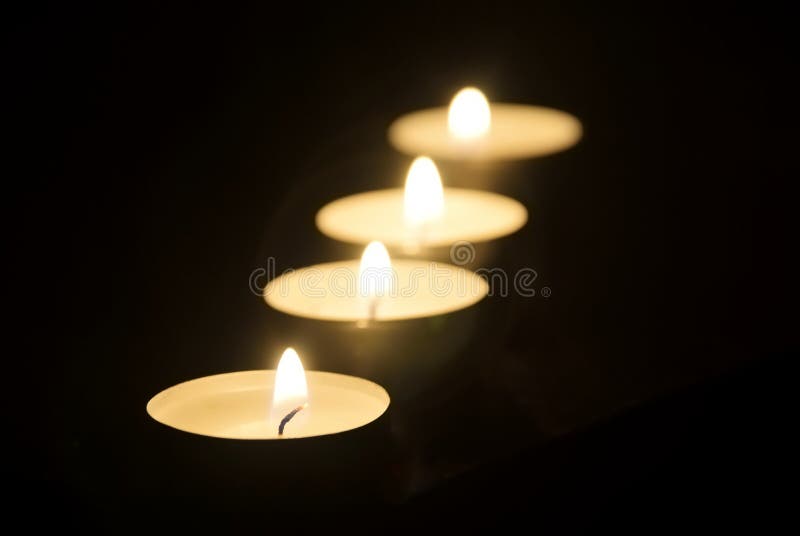Line of candles stock image. Image of gloom, temperature - 63726439