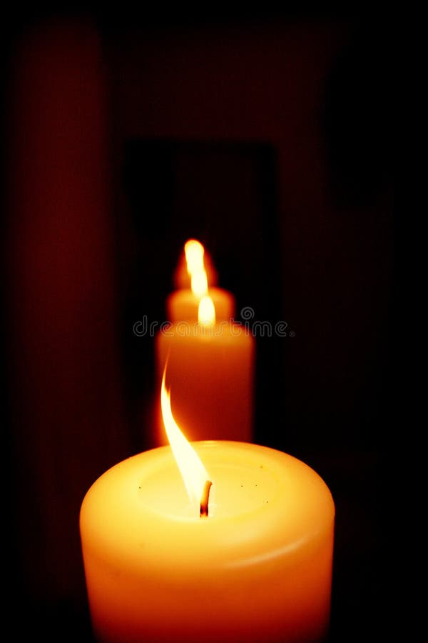 Line of candles stock photo. Image of dark, flame, line - 51995406