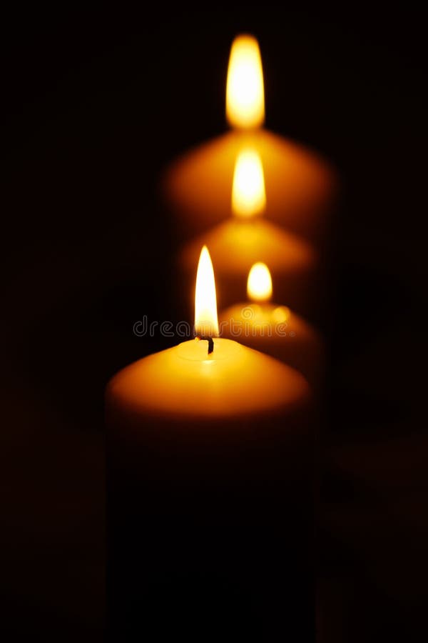 A line of candles stock photo. Image of life, fire, candles - 65661408
