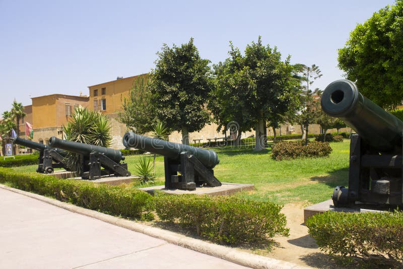 Line of cannons editorial stock photo. Image of panorama - 26344543