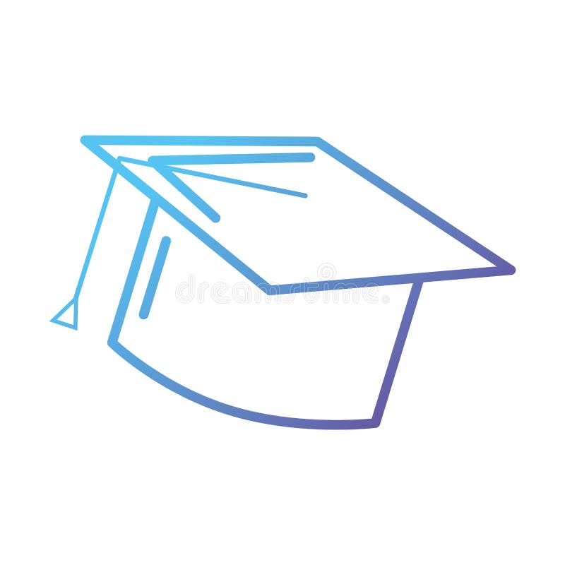 Line Cap Graduation Object Design Stock Vector - Illustration of learn ...