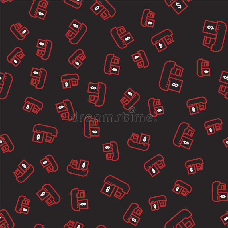 Line Cargo Ship with Boxes Delivery Service Icon Isolated Seamless ...