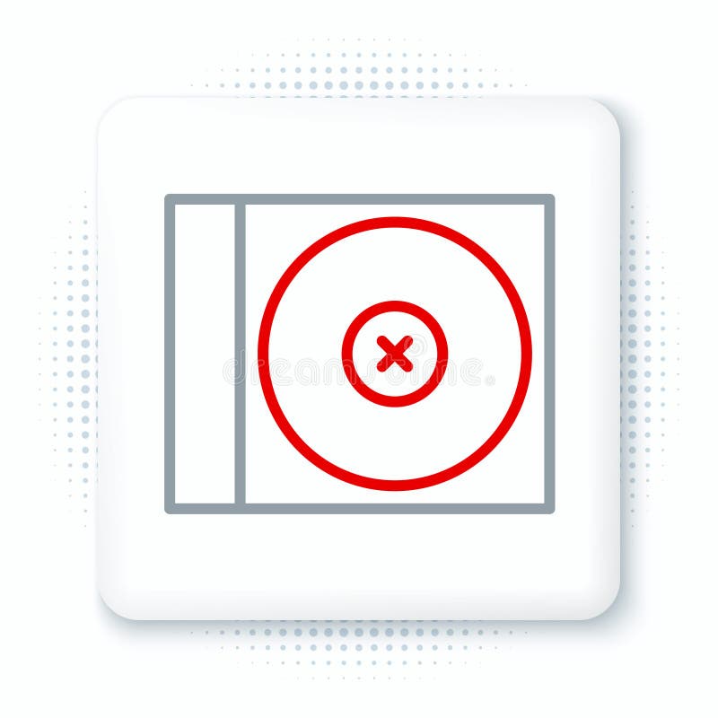 Line CD or DVD Disk Icon Isolated on White Background. Compact Disc ...