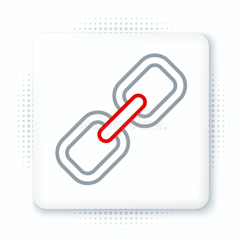 Line Chain Link Icon Isolated on White Background. Link Single ...