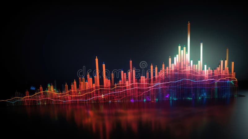 Line chart data stock illustration. Illustration of financial - 369747104