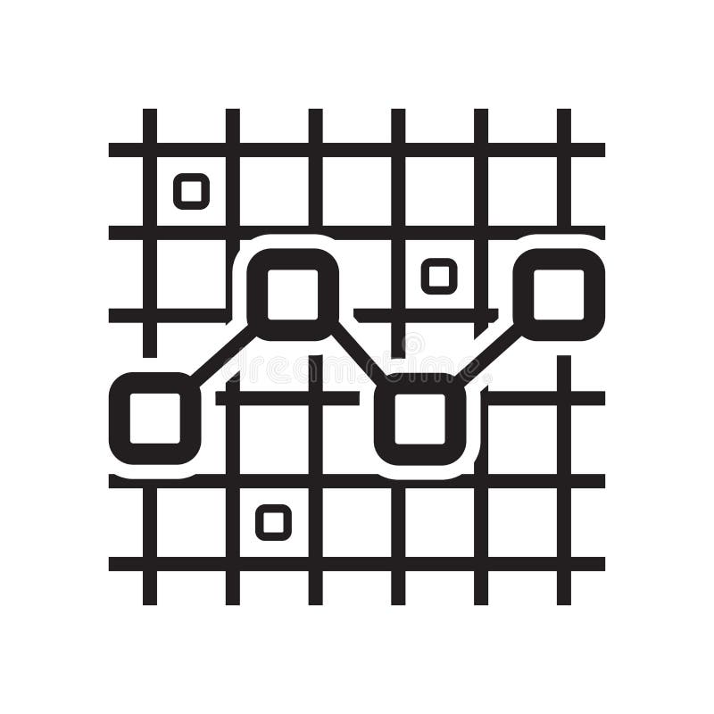 Line Chart Icon Isolated on White Background Stock Vector ...