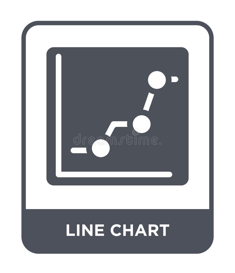 Line Chart Icon in Trendy Design Style. Line Chart Icon Isolated on ...