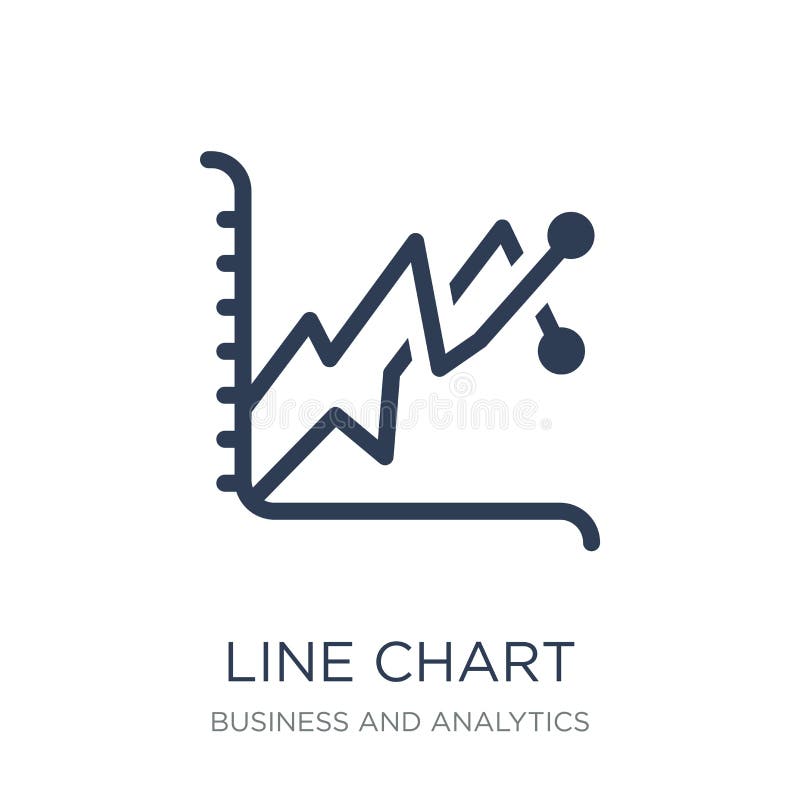Line Chart Icon. Trendy Flat Vector Line Chart Icon on White Background ...