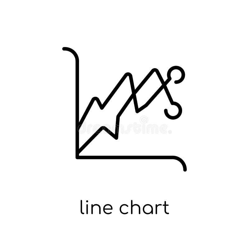 Line Chart Icon. Trendy Modern Flat Linear Vector Line Chart Icon on ...