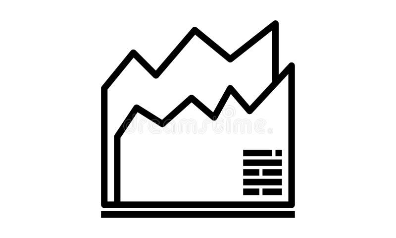 Line Chart Icon Vector Isolated on White Background. Stock Illustration ...