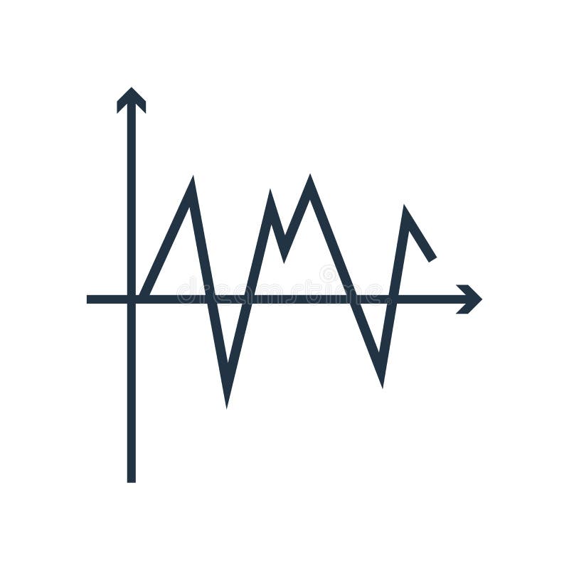 Line Chart Icon Vector Isolated on White Background, Line Chart Sign ...