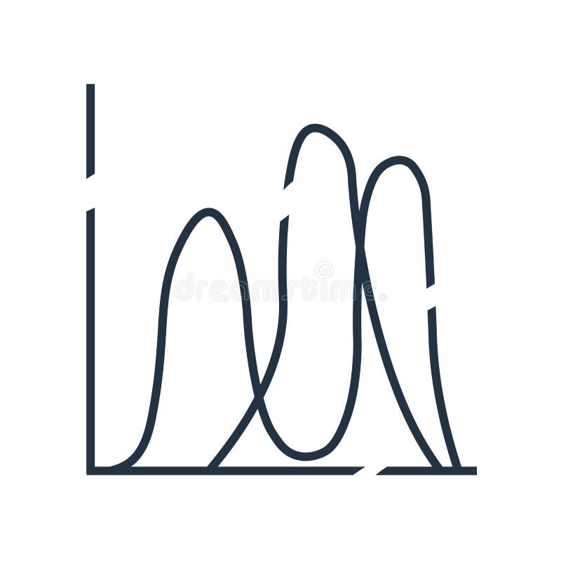 Line Chart Icon Vector Isolated on White Background, Line Chart Sign ...